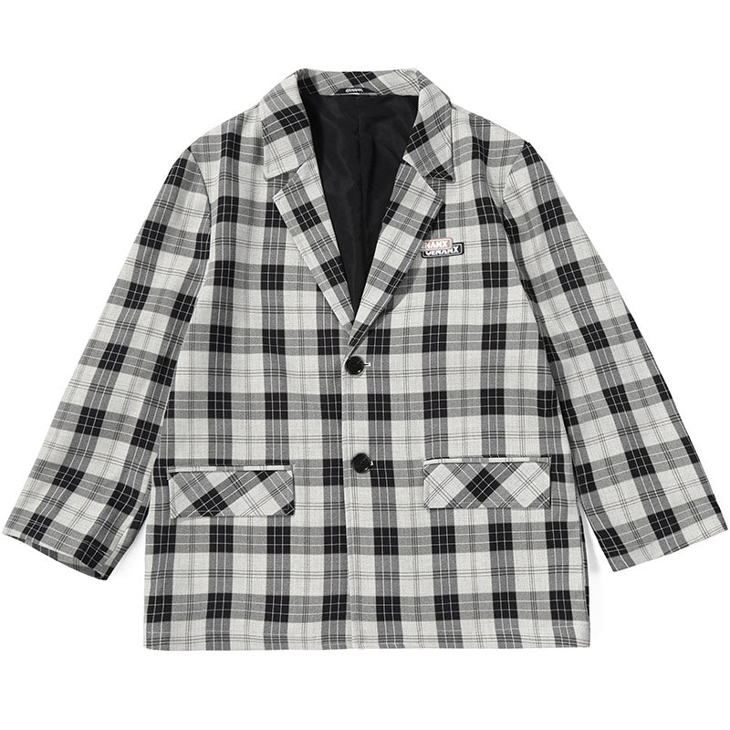 High Street Plaid Label Couple Blazer – genanx